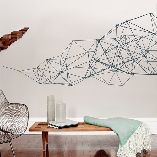 Abstract Art Corner Decal Geometric Wall Art Office Decor - Etsy