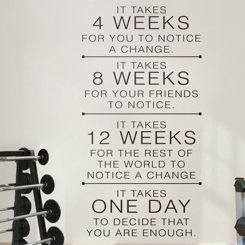 Gym Values Exercise Stickers Gym Wall Decal Fitness | Etsy UK