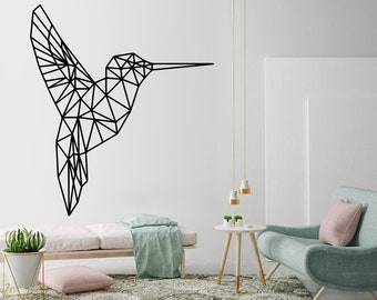 Hummingbird, Geometric Hummingbird, Hummingbird Wall Art, Hummingbird ...