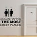 Toilet Sign, Toilet Door Sign, Office Decals, Office Sign, Wall Decals ...