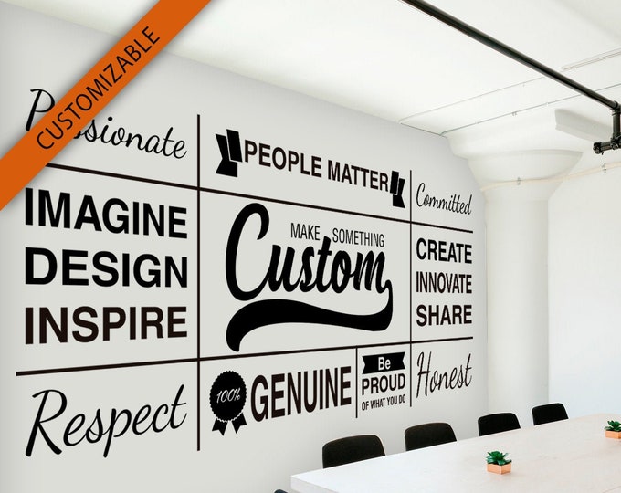 Inspire Core Values Office Wallpaper | Peel & Stick Removable Wall ...
