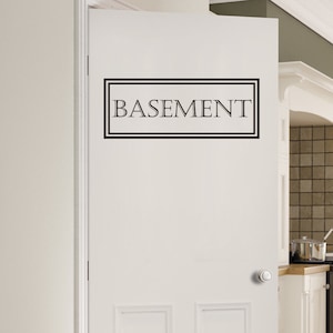 Basement Door Decal, Vinyl Sticker, Basement Decal, Basement Sticker ...