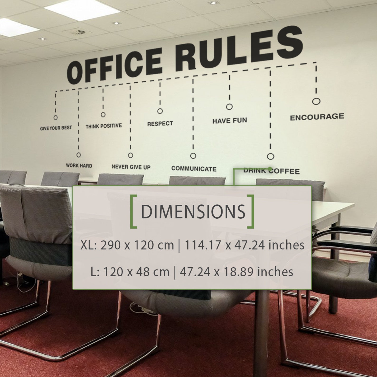 Office Rules Office Wall Art Wall Decal Wall Sticker - Etsy