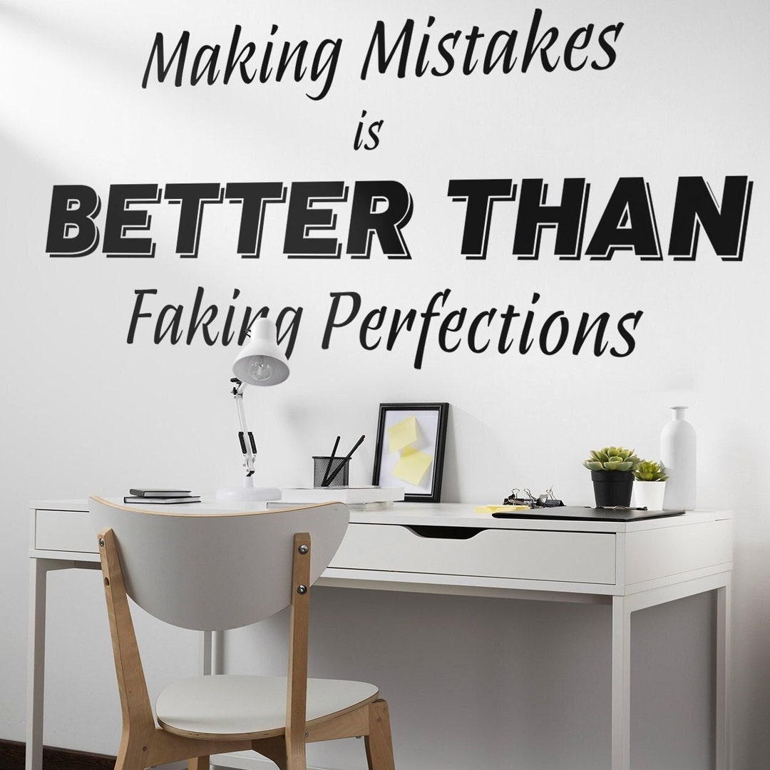 Making Mistakes, Wall Decal, Office Wall Art, Office Decor, Office Wall ...
