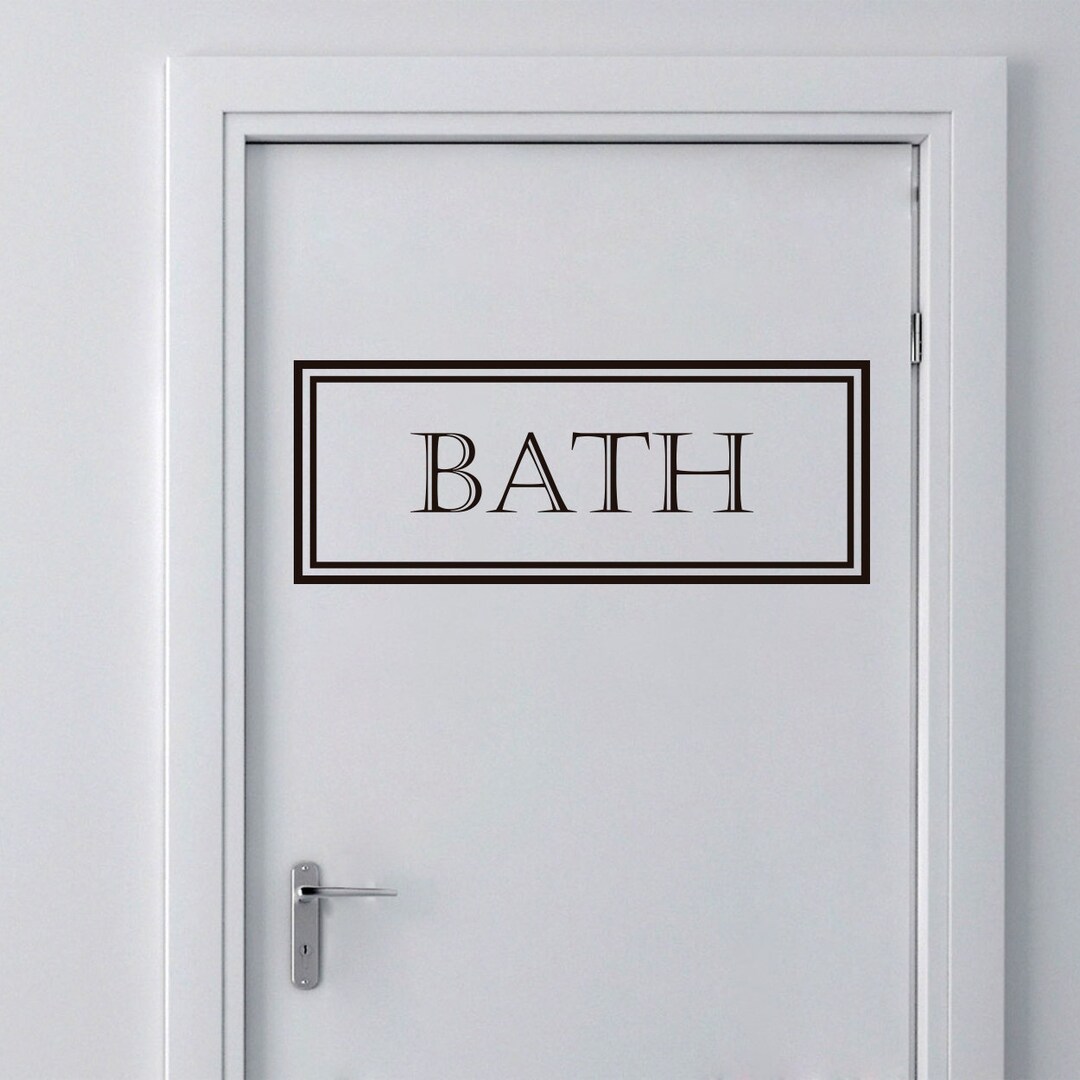 Bath Door Decal, Vinyl Sticker, Bath Decal, Bath Sticker, Vinyl for ...