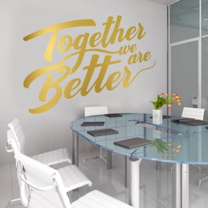 Together, Teamwork, Office, Office Decor, Office Decals, Office Sticker ...