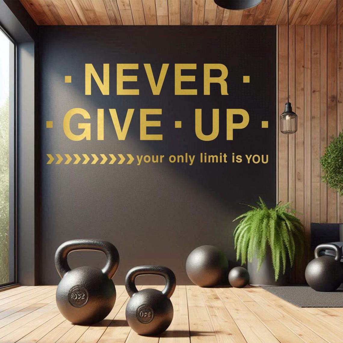 Inspirational Fitness Vinyl Decals for Walls - Unique Gym Art Motivator ...