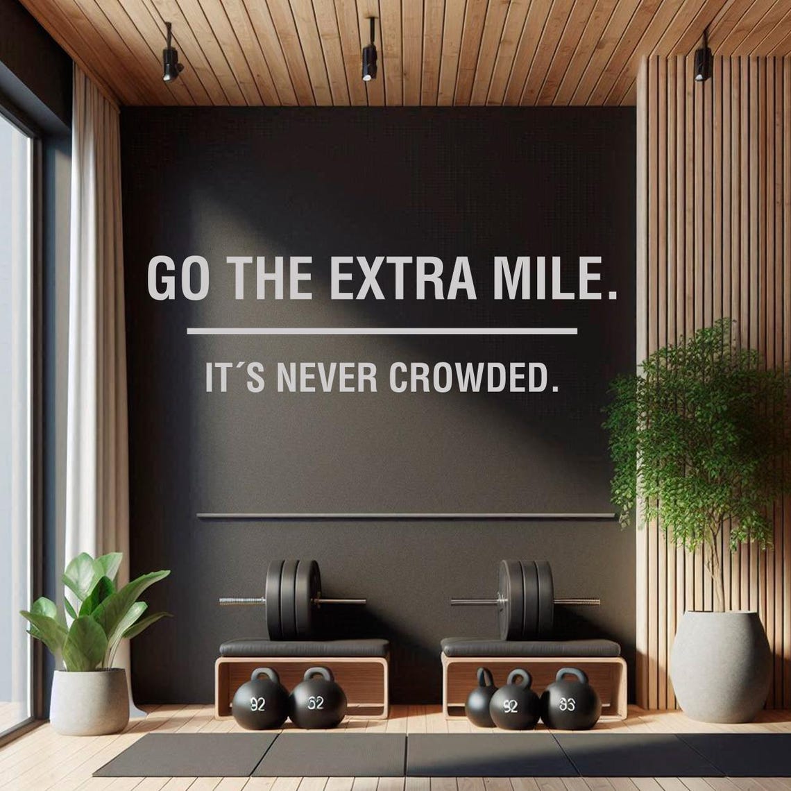 Motivational Wall Decal: 'go the Extra Mile. It's Never Crowded ...