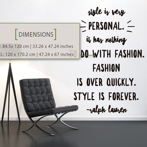 Style is Forever, Wall Decals, Wall Stickers, Decal Quotes, Wall Decor ...