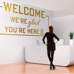 Welcome, Office Decals, Office Wall Art, Business Decor, Office Decor ...