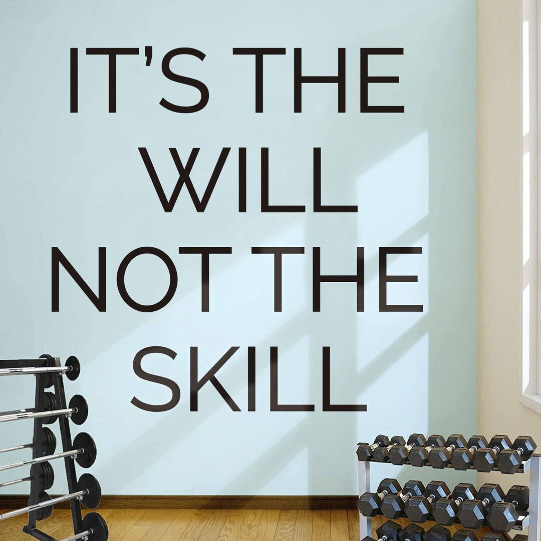 Gym, Gym Wall Decal, Fitness Wall Decal, Motivational Quote, Gym Wall ...
