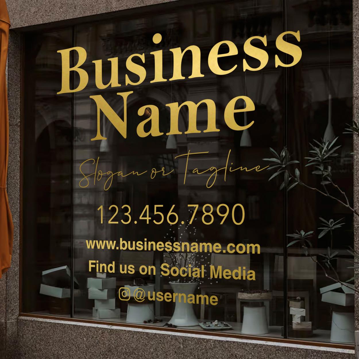 Customizable Window Decal - Your Company Name - Logo Storefront Vinyl ...