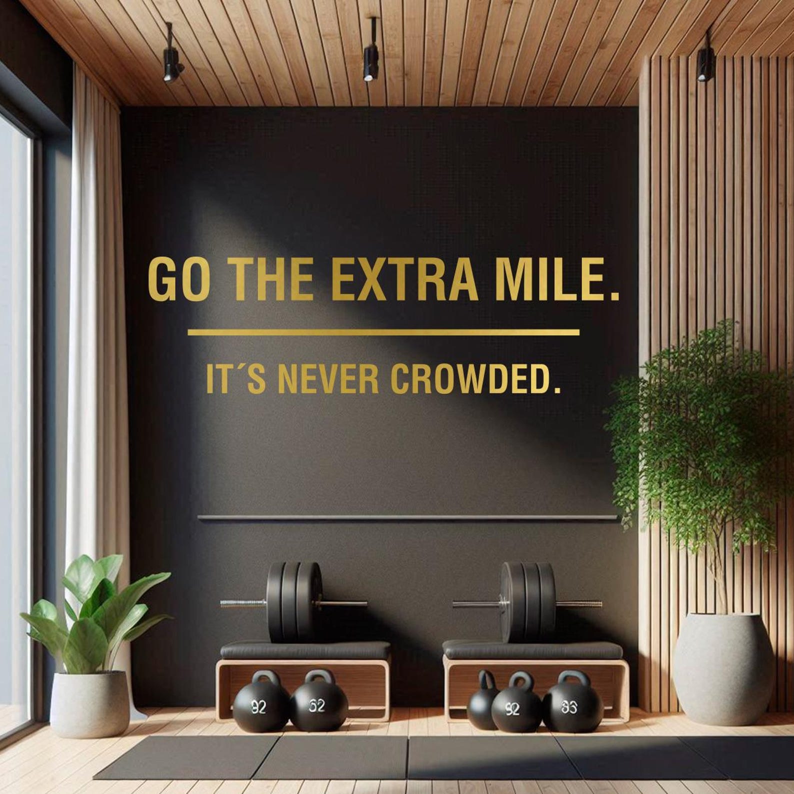 Motivational Wall Decal: 'go the Extra Mile. It's Never Crowded ...