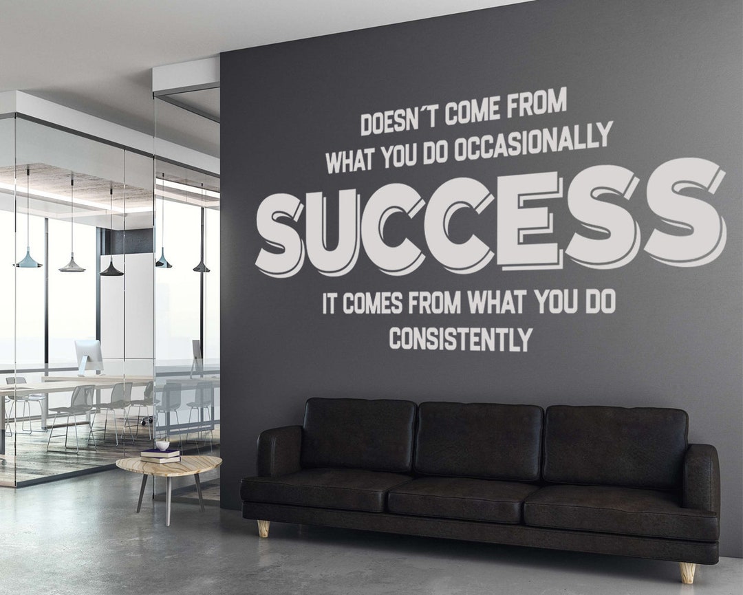 Success Wall Decal, Office Wall Art, Office Decor, Office Wall Decal ...