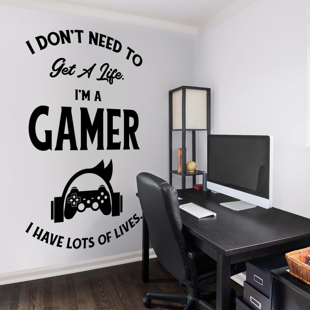 Im a Gamer, Gaming Decals, Gamer Wall Sticker, Gamer Wall Decal, Gamer ...