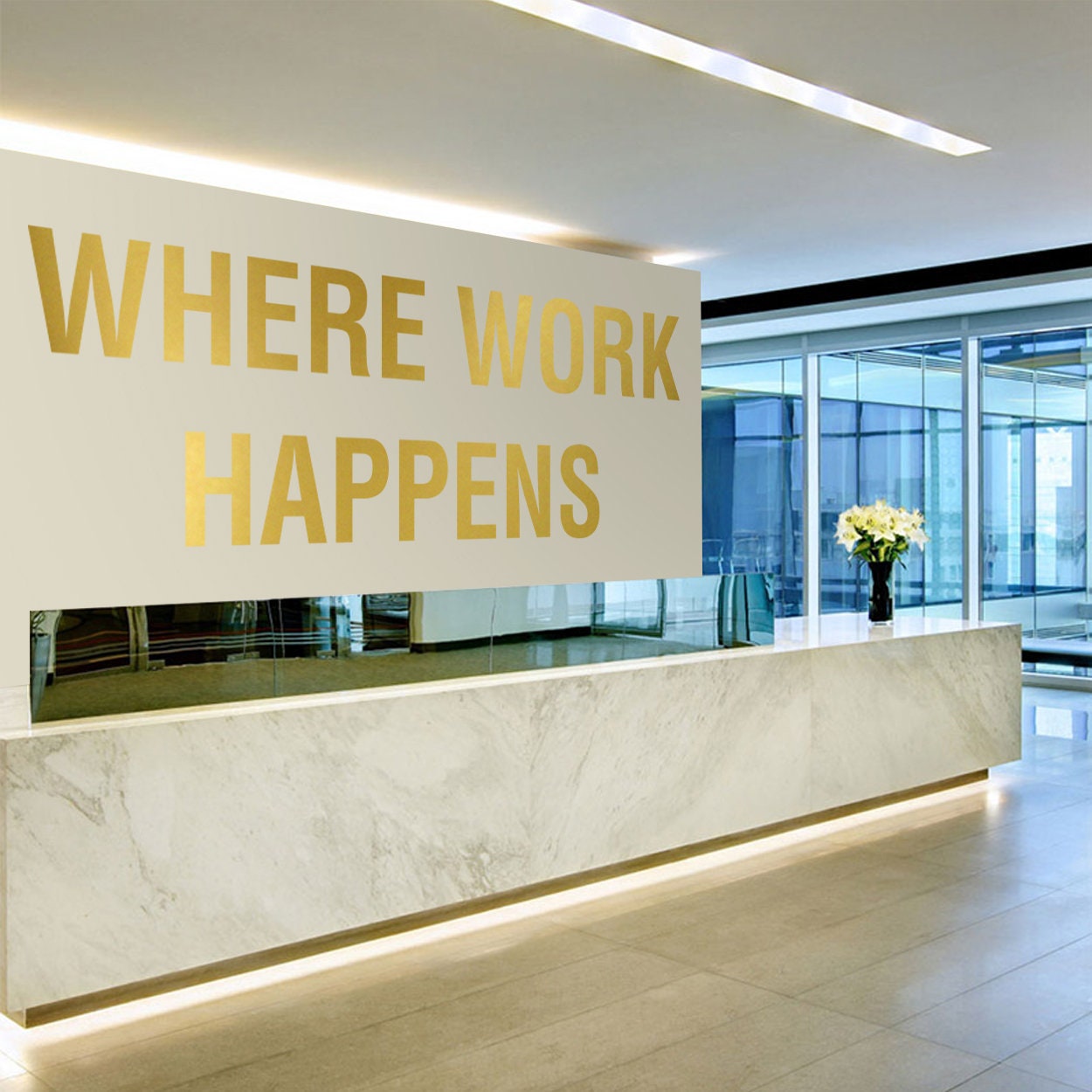 Where Work Happens Office Wall Decal Workplace Corporate | Etsy