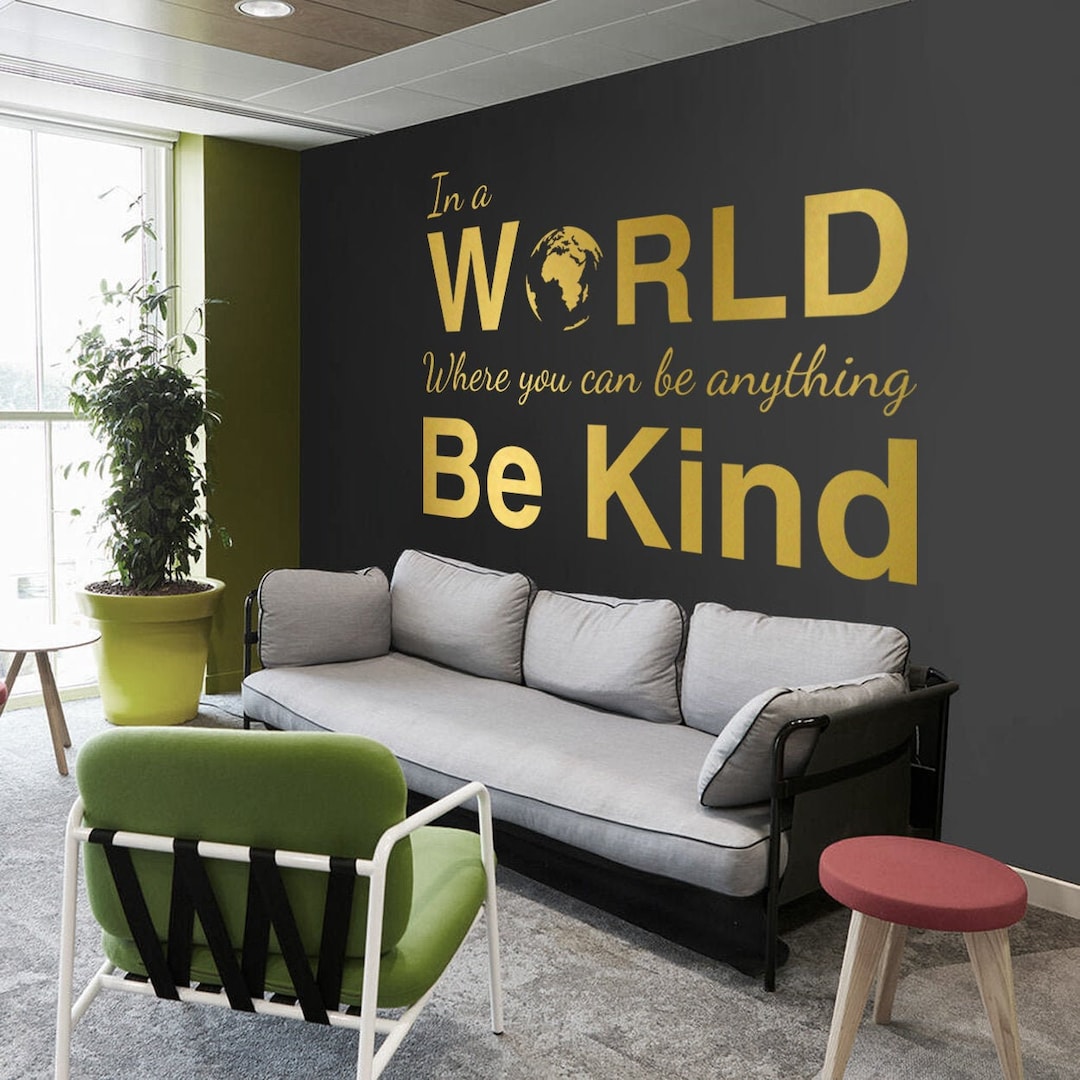 Be Kind Wall Decal: Inspirational Quote, Home or Office Decor - Etsy