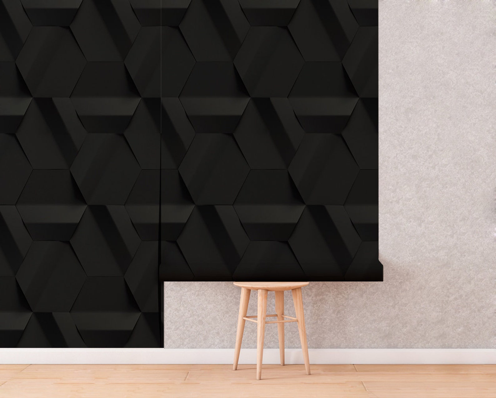 Honeycomb 3d Wallpaper Wall Decor Geometric Modern - Etsy