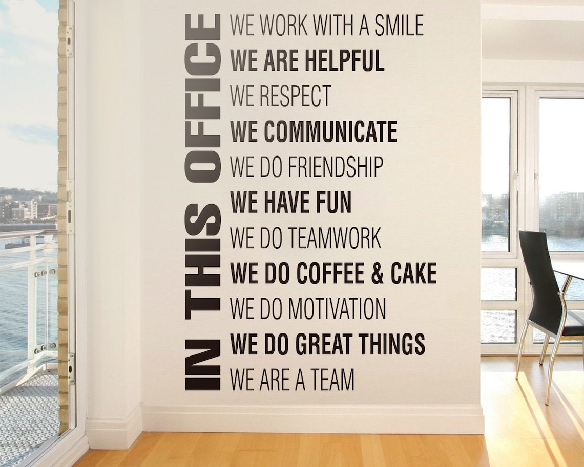 In This Office, Office Decor, Office Decals, Office Stickers, Office ...