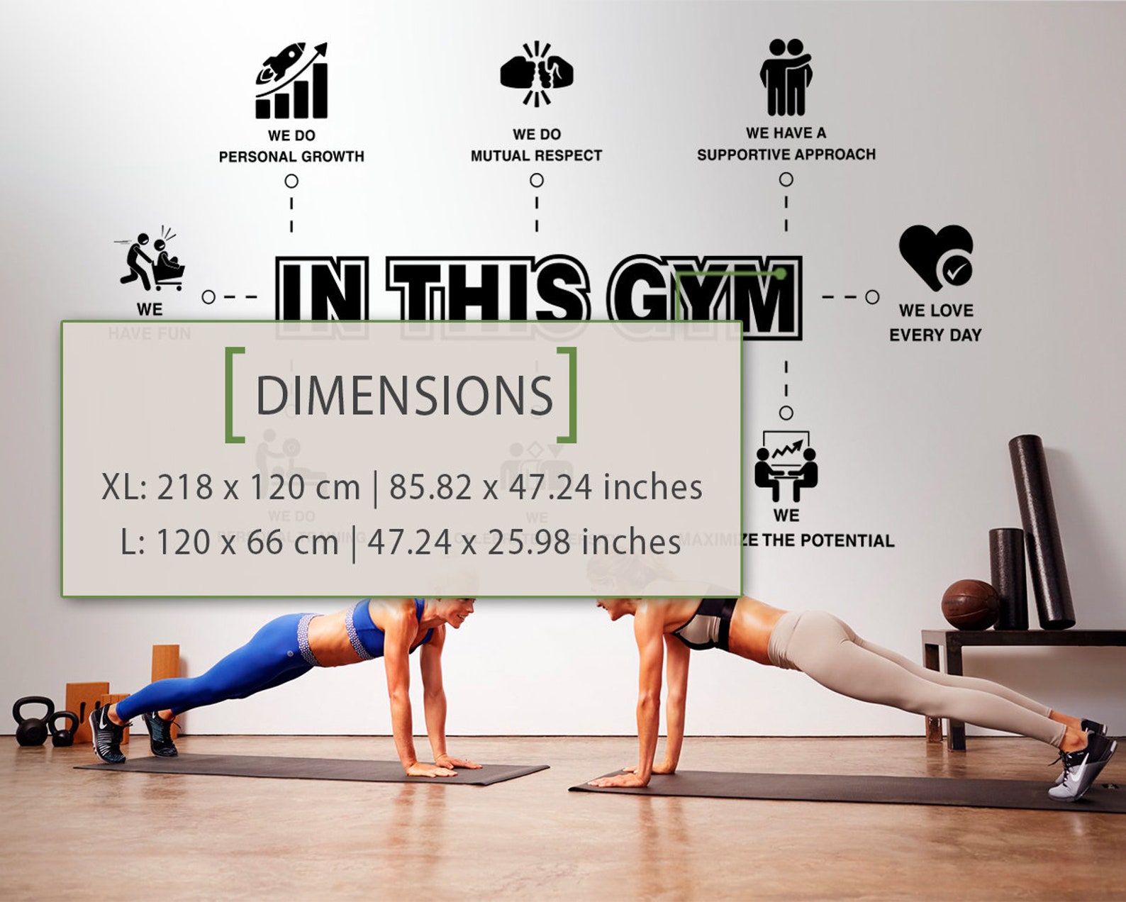 In This Gym Gym Decor Gym Values Gym Wall Decals Gym Wall - Etsy Canada