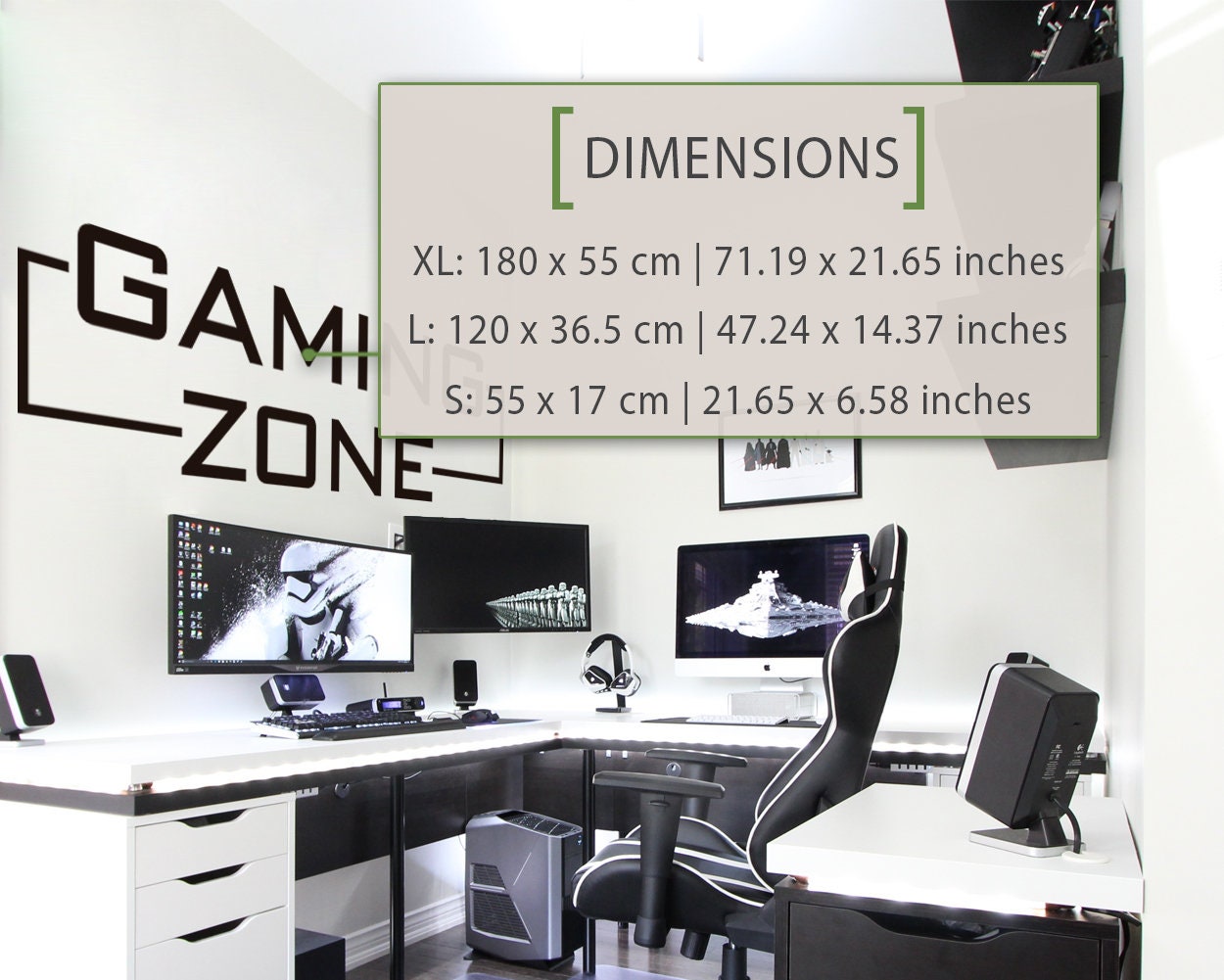 Gaming Zone Gaming Decals Gamer Wall Sticker Gamer Wall - Etsy