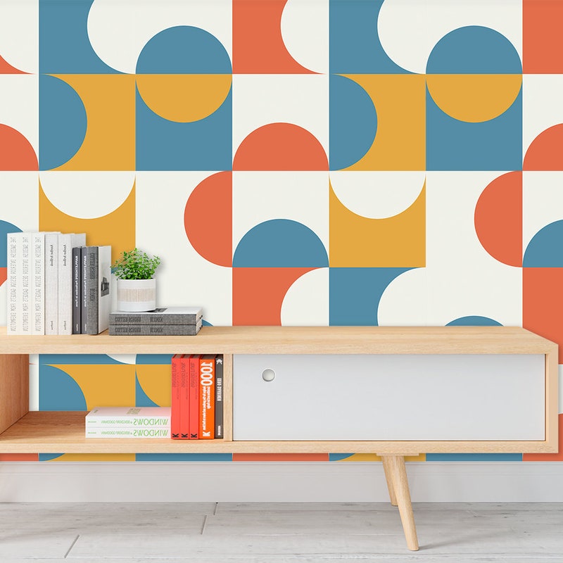 Mid Century Wallpaper - Etsy