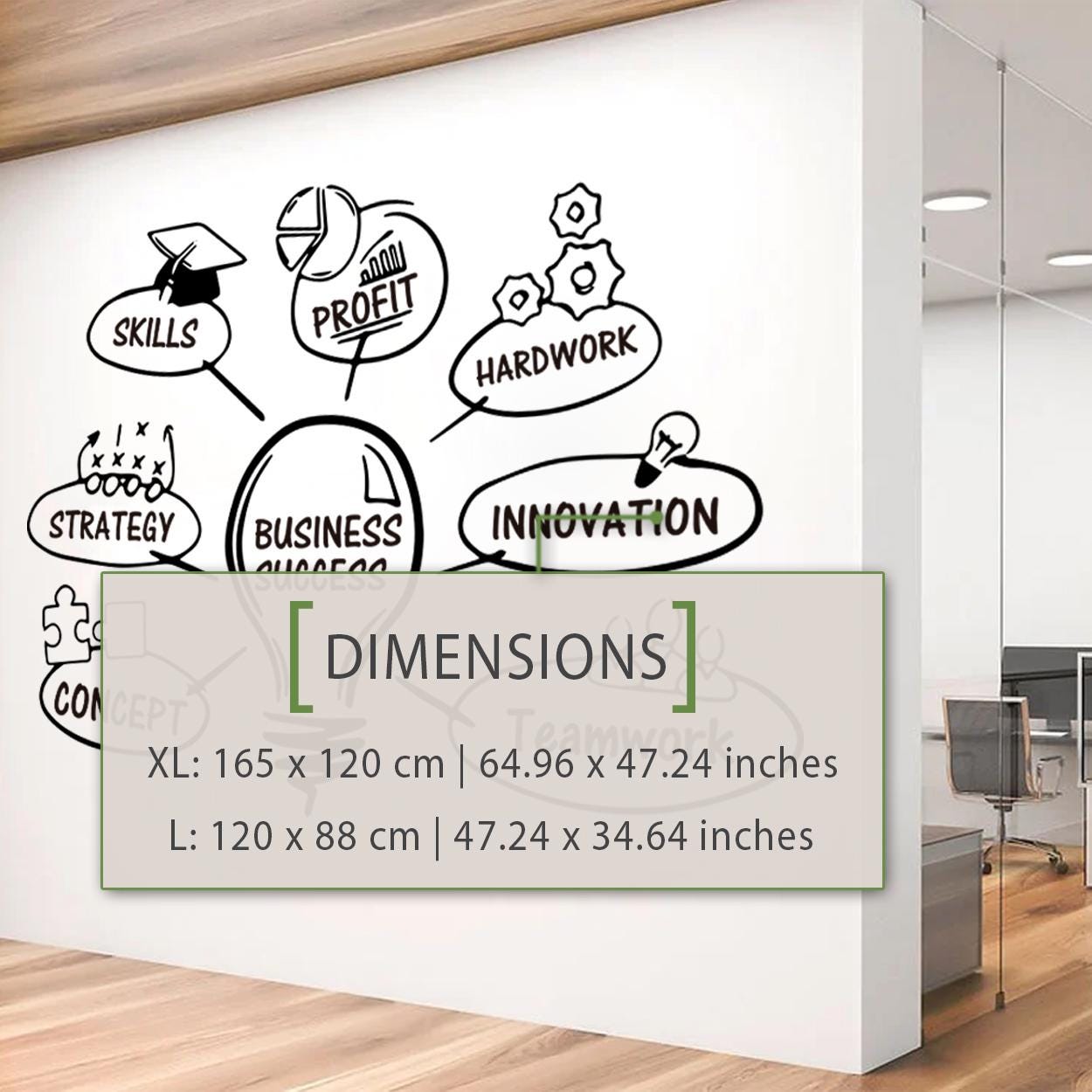 Business Success Vinyl Wall Decal - Motivational Office Decor ...
