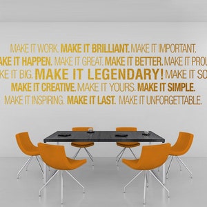 Office Wall Art, Corporate, Office Supplies, Make It Legendary, Office ...