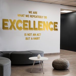 Excellence Office Wall Decal - Etsy