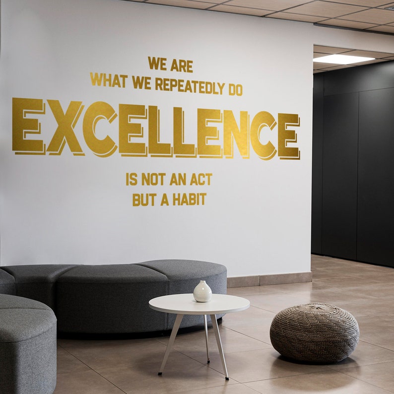 Excellence Office Wall Decal - Etsy
