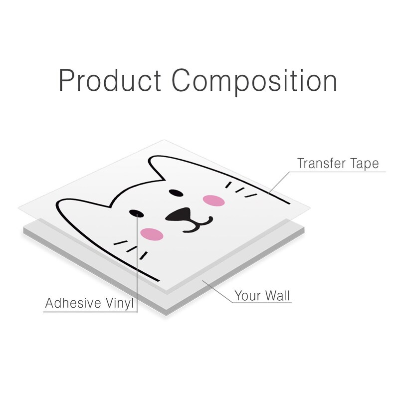 Headboard Cat Cat Wall Decal Headboard Decal Nursery Wall | Etsy