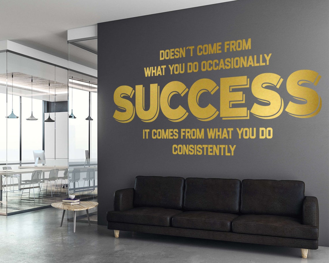Success Wall Decal Office Wall Art Office Decor Office Wall - Etsy India