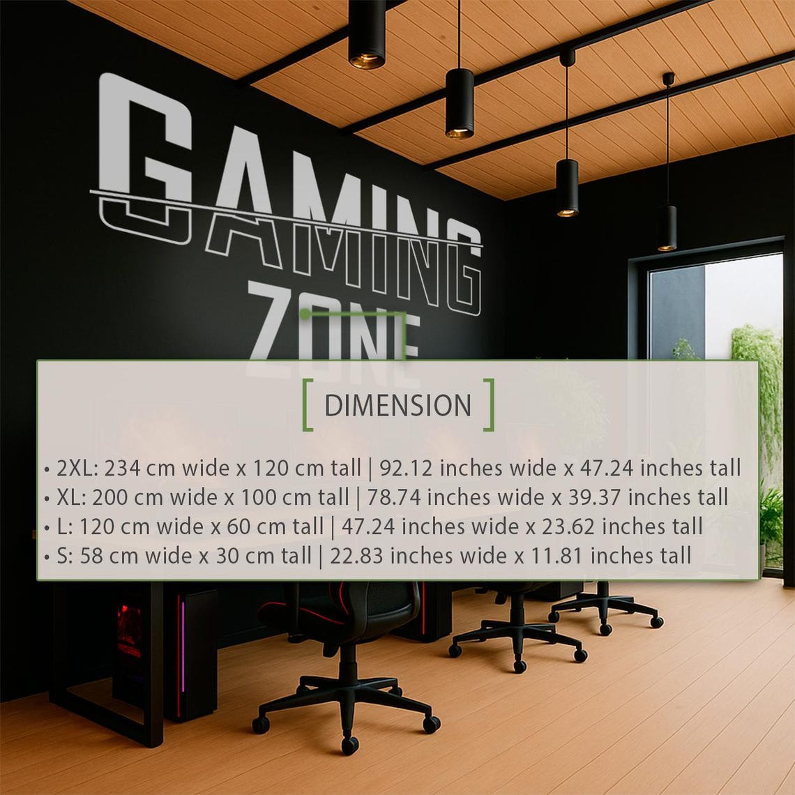 Minimalist 'gaming Zone' Vinyl Wall Decal - Perfect Gamer Room Decor - Etsy