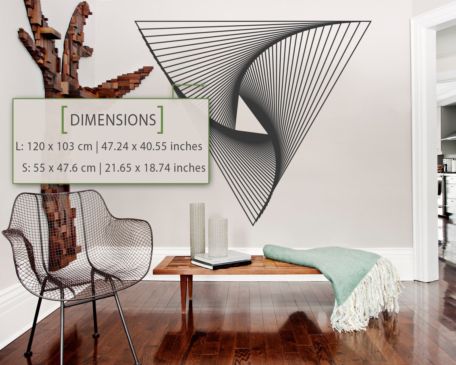 Wall Decor Home Decor Geometric Wall Art Decals Geometric | Etsy