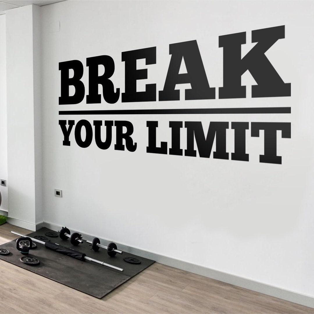 Brake Your Limit, Gym Wall Decal, Gym Decor Ideas, Gym Design Ideas ...
