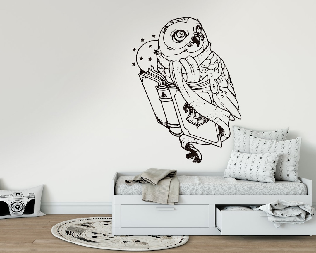 Owl Decal, Magic, Wizard, Wall Stickers, Owl Decor, Wall Decals, Wall ...