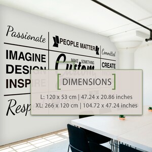 Office Art, Custom, Core Values, Office Decor, Our Values, Wall Decal ...