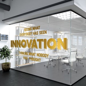 Innovation Wall Decal: Motivational Office Wall Art - Etsy