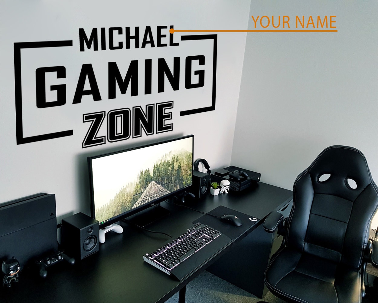 Gamer Room Decor Custom Name Gaming Zone Gamer Room Sign | Etsy