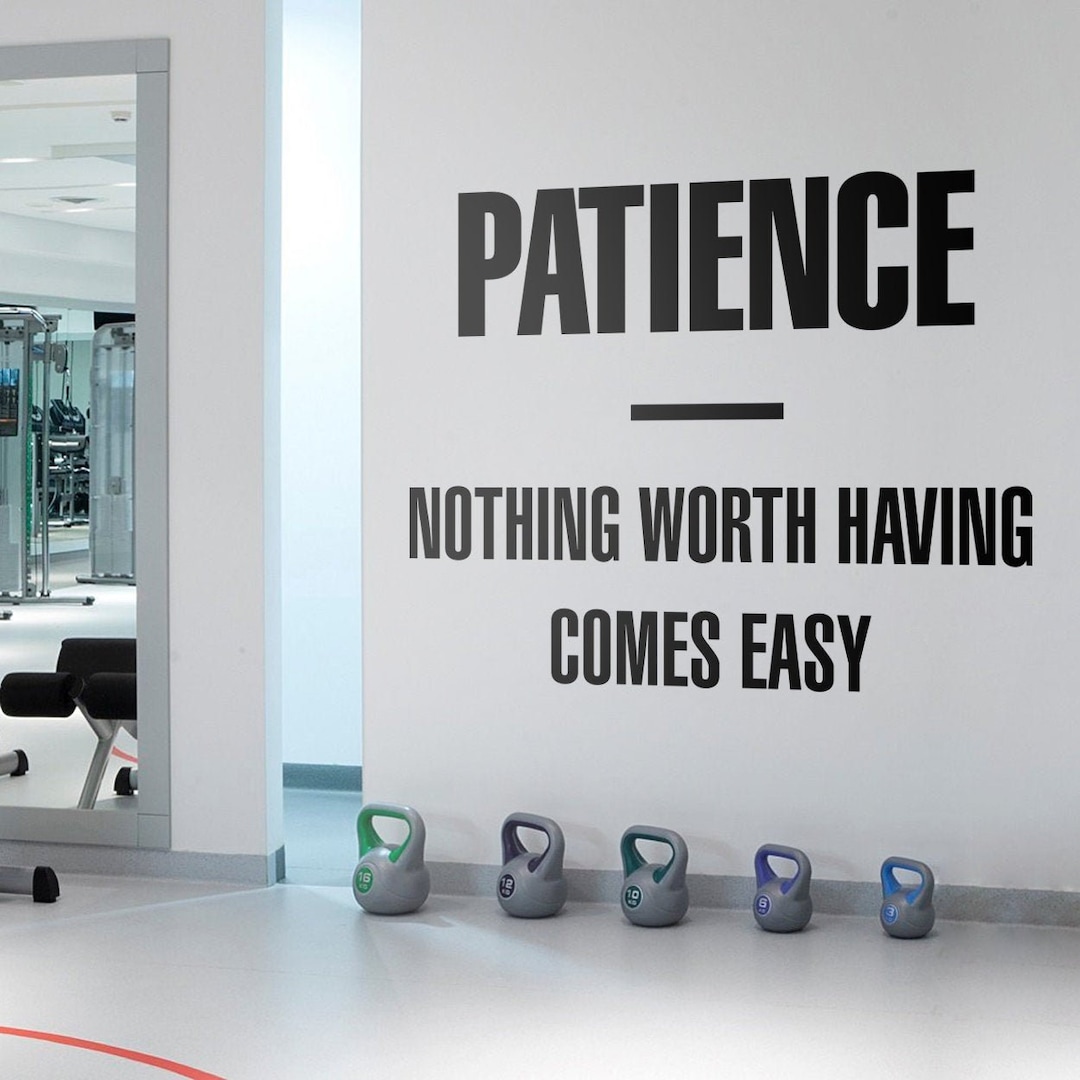 Patience Inspiring Quote Wall Decal - Etsy