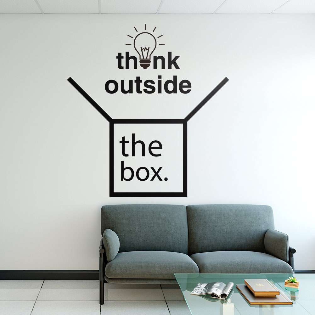 Think Outside the Box Office Decor Office Wall Art Home - Etsy