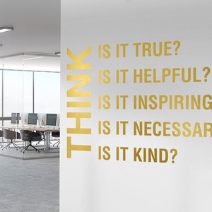Think, Workplace Wall Art, Office Décor, Office Wall Art, Wall Decal ...