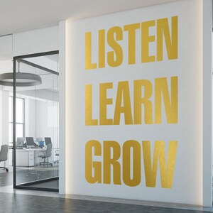 Listen, Learn, Grow, Wall Sticker, Classroom Decor, Classroom, Class ...