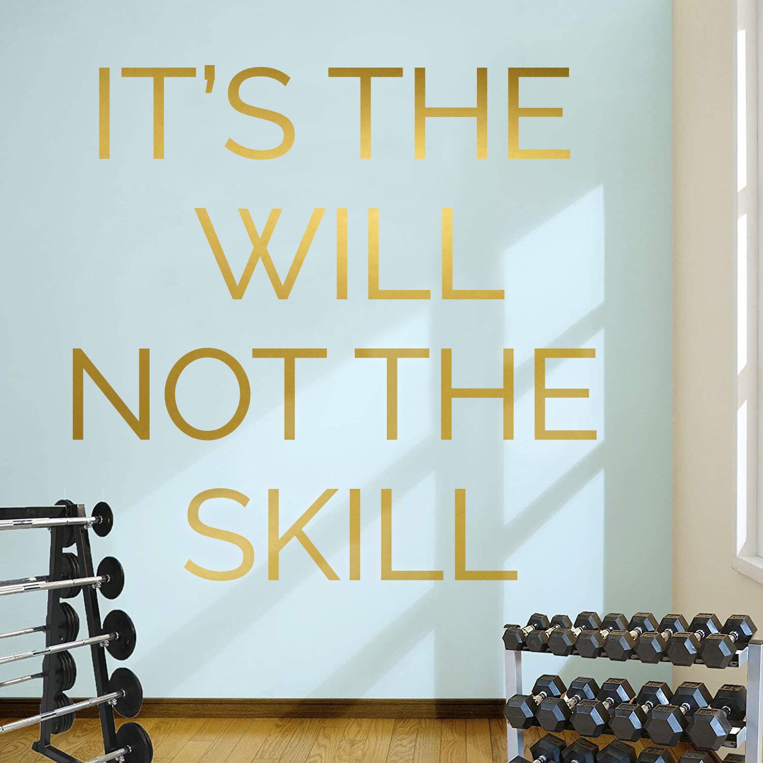 Gym Gym Wall Decal Fitness Wall Decal Motivational Quote Etsy