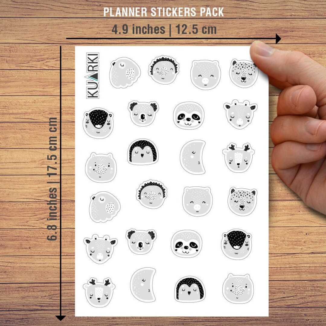 Nursery Stickers, Cute Animals, Scandinavian Animals, Stickers for Kids ...