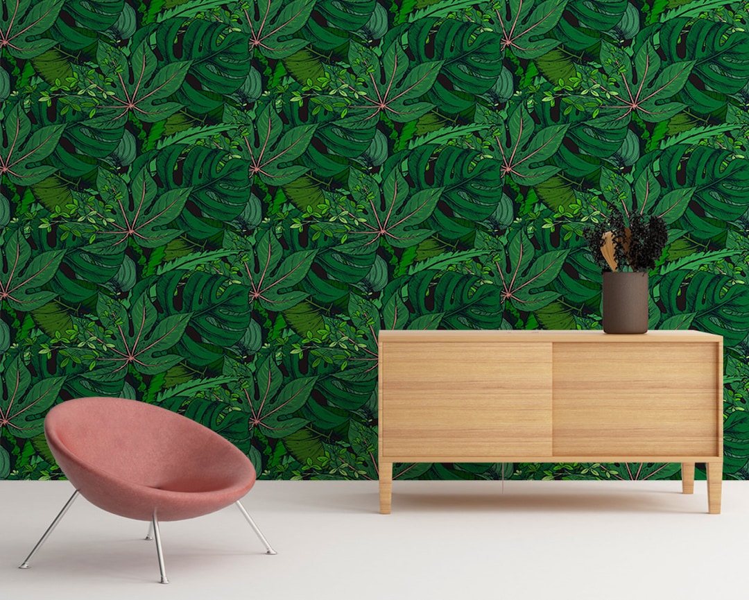 Tropics, Illustration, Tropical Decor, Wallpaper, Tropical Leaves, Wall ...