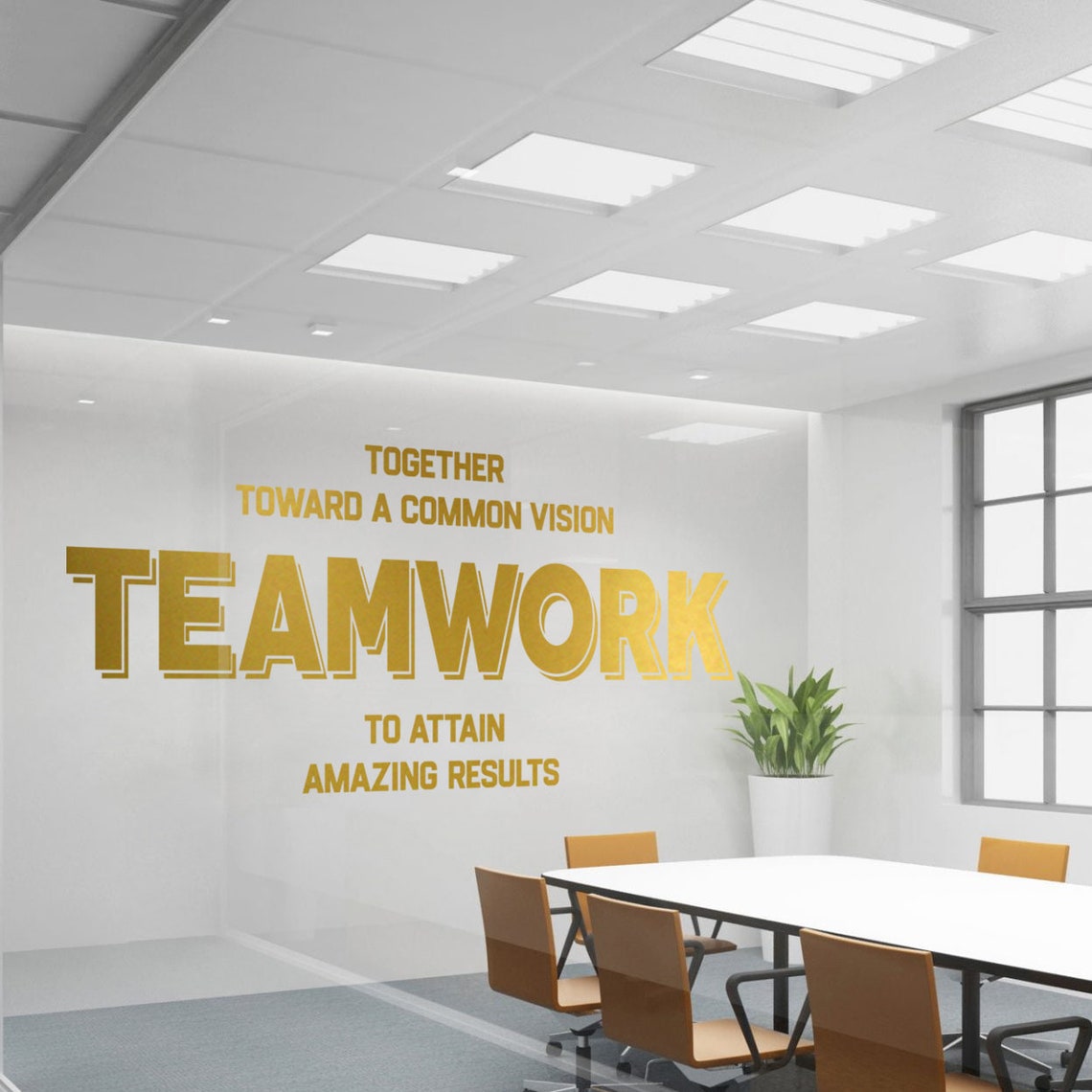 Teamwork Office Wall Decal - Etsy