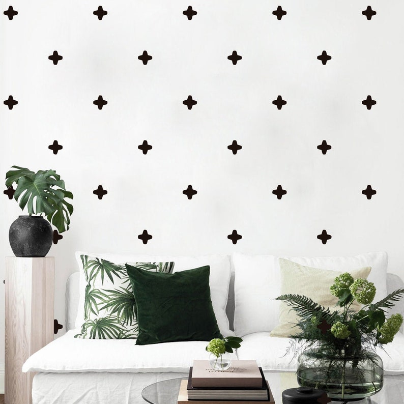 Plus Sign Wall Decals Geometric Wall Art Minimalist Decals - Etsy