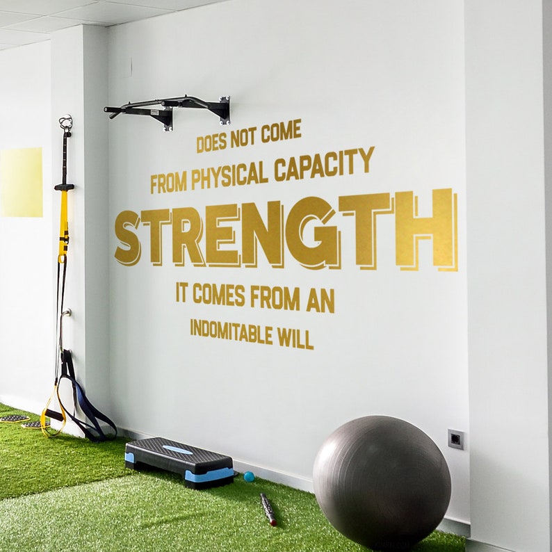 Strength Vinyl Wall Decal: Minimalist Gym Motivation - Etsy