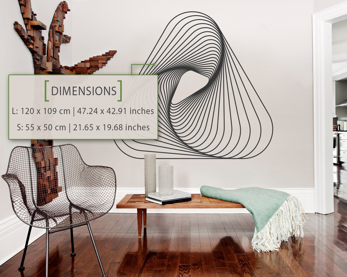 Geometric Wall Art Decals Geometric Minimalist Wall | Etsy